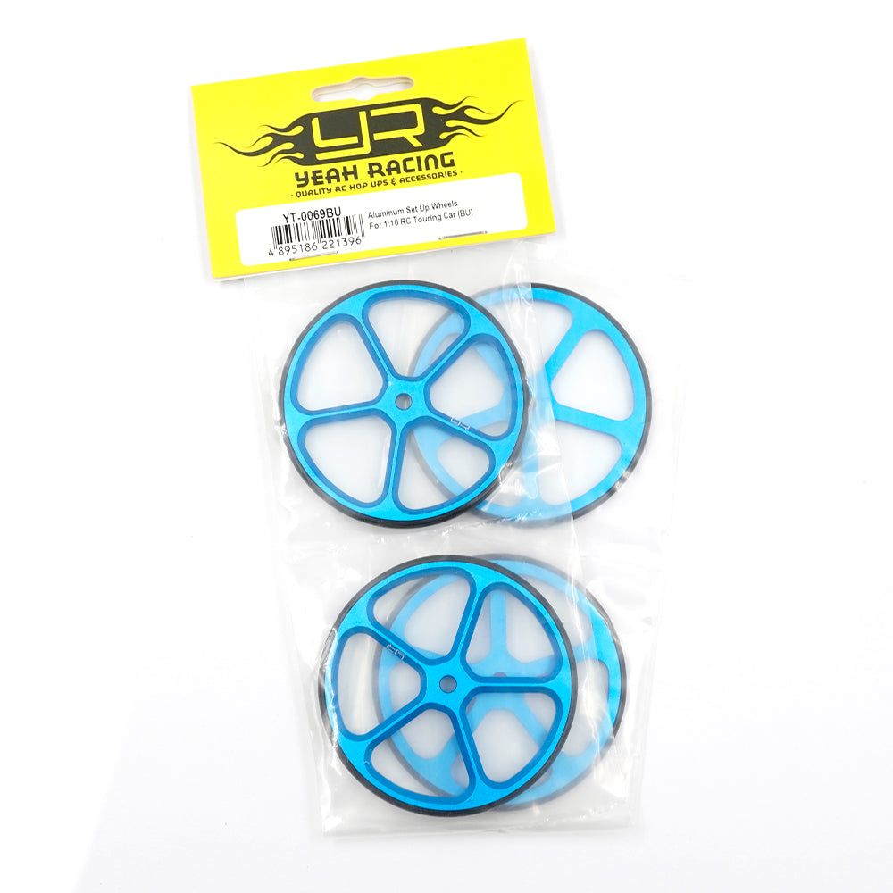 Aluminum Set Up Wheels for 1:10 RC Touring Car (BU) #YT-0069BU ...