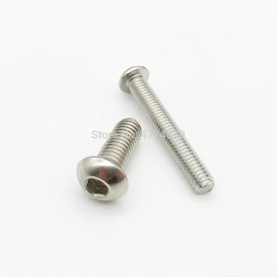 10PCS M2.5 X 30MM 304 STAINLESS Steel Hex Hexagon Socket Button Round ...