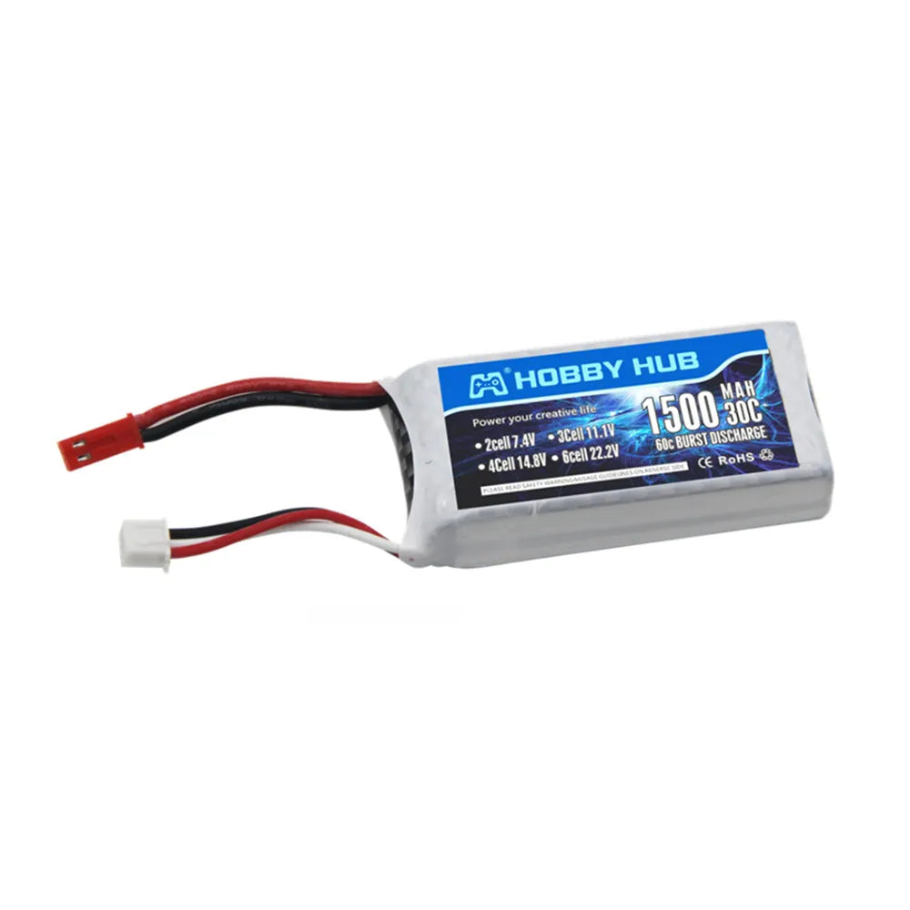 7.4V 1500mAh Lipo Battery For RC Helicopter Parts 2s Lithium battery 7 ...