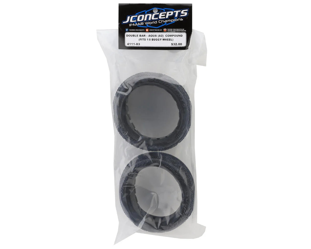 JConcepts Double Bar 1/8 Off-Road Buggy Tires (2) (Aqua A2) #JCO4111-0 ...