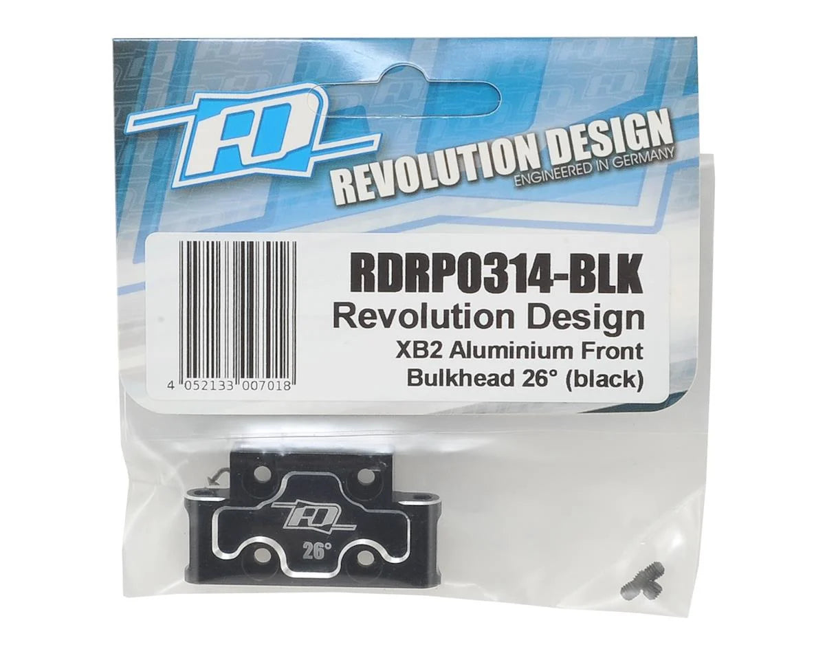 Revolution Design XB2 Aluminum Front Bulkhead (Black) (26°) #RDRP0314 ...