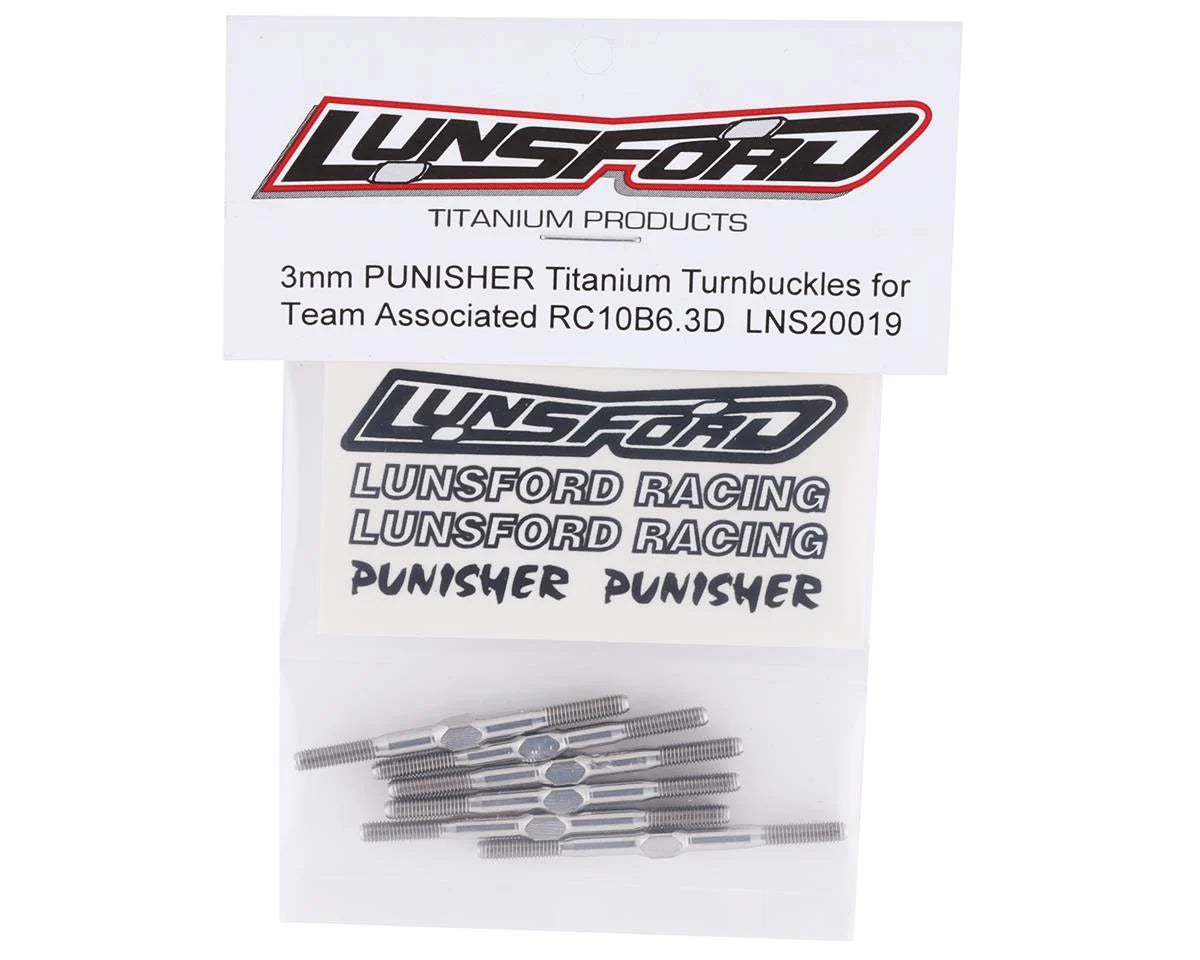 Lunsford Associated RC10B6.3D "Punisher" Titanium Turnbuckle Kit (6 ...