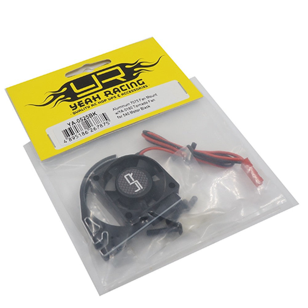 ALUMINUM 7075 FAN MOUNT W/ 30MM TORNADO FAN FOR 540 MOTOR BLACK #YA-05 ...
